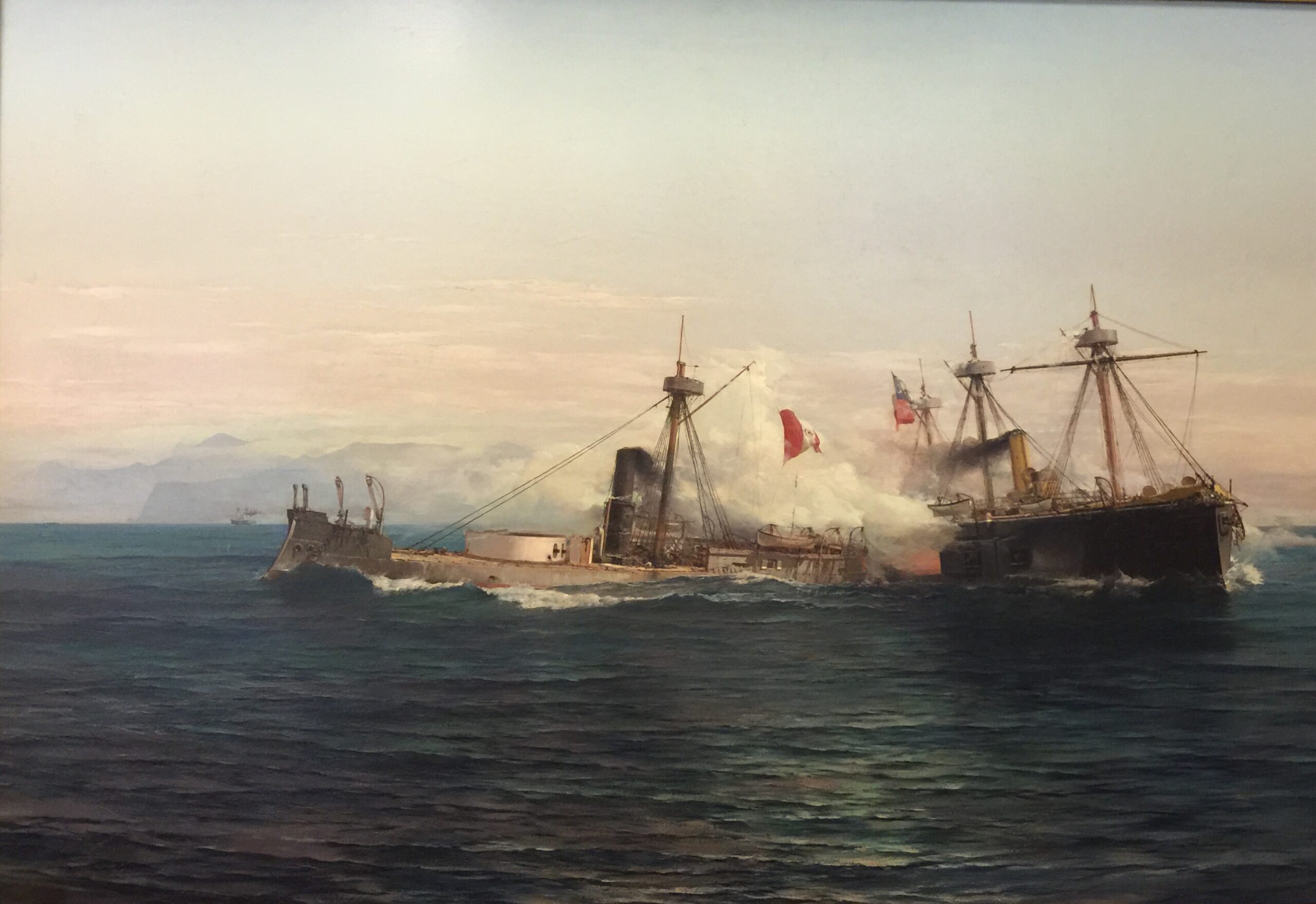 Campaña Marítima Guerra del Pacífico - Combate naval de Angamos ...